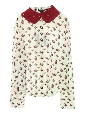 LOUIS VUITTON Monogram-pattern Blouse - Neutrals