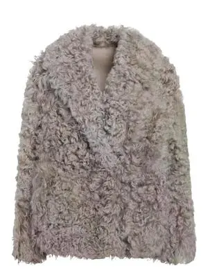 BLANCHA Shearling Double-Breasted Jacket