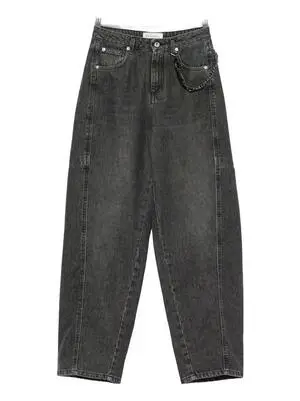 ERMANNO FIRENZE Chain-link Wide-leg Jeans - Grey