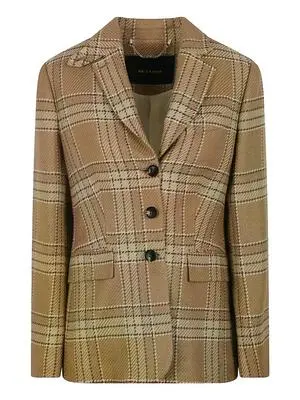 Kiton Checked Single-breasted Jacket - Brown