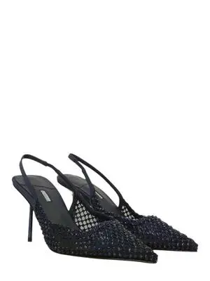 LE SILLA Gilda Crystal-embellished Mesh Pumps - Blue