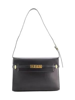 Saint Laurent Saint Laurent Manhattan Leather Shoulder Bag Black