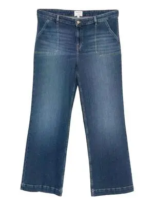 MAISON123 Patch-pocket Wide-leg Jeans - Blue