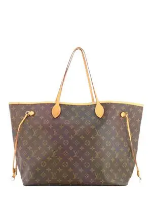 LOUIS VUITTON Neverfull Monogram Canvas Gm Tote Bag Brown