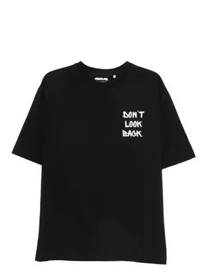 GEORGE. Slogan Print Crew Neck T-shirt - Black
