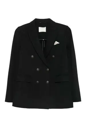 CIRCOLO 1901 Double-breasted Peak-lapel Jacket - Black