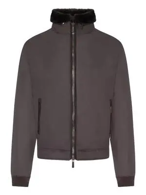 MOORER Moorer Zip-Up Shearling Collar Jacket