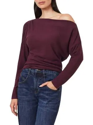 Habitual Colby Off-the-shoulder Knit Top - Winetasting