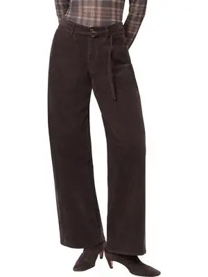 Habitual Brynn Wide Leg Corduroy Pants - Chocolate