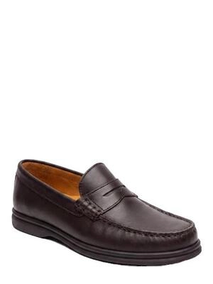 MENINA STEP Nora Loafer, Premium Top Leather, Handcrafted In Spain - Chocolate