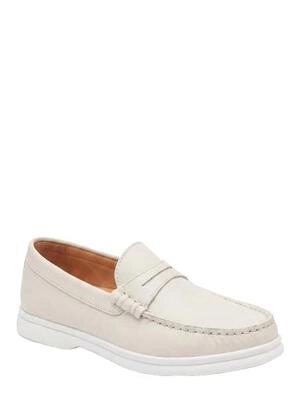 MENINA STEP Nora Loafer, Premium Top Leather, Handcrafted In Spain - Ivory