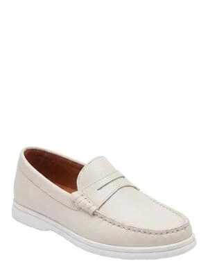 MENINA STEP Nora Loafer, Premium Top Leather, Handcrafted In Spain - Ivory
