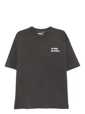 GEORGE. George Slogan Print Drop Shoulder T-shirt - Grey