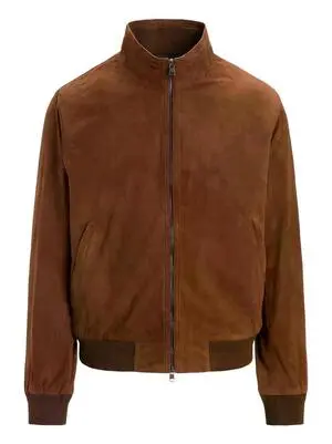 Polo Ralph Lauren Charleton Suede Bomber Jacket - Brown