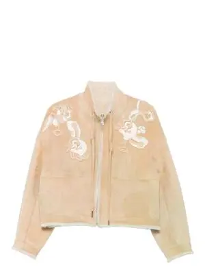 ERMANNO FIRENZE Embroidered-detail Jacket - Neutrals