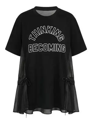 Sacai Graphic-print T-shirt - Black