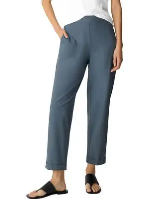 Eileen Fisher Ankle Tapered Pants With Cuff - Cold Spring