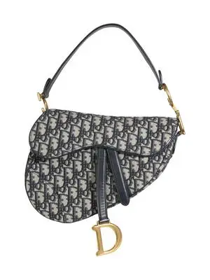 Dior Oblique Jacquard Canvas Saddle Bag - Blue