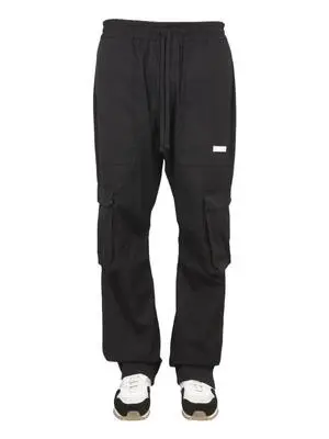 IH NOM UH NIT Elasticated Waistband Cargo Pants - Black