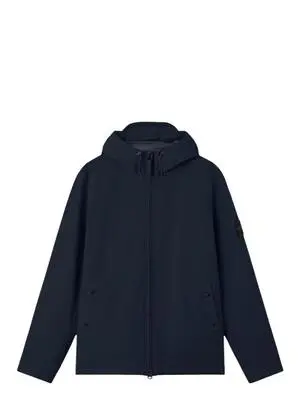 Stone Island Hooded Jacket With Wind- And Water-resistant Membrane - Navy Blue