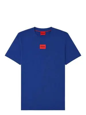 Hugo T-shirt Con Patch Logo - Blue