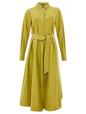 EXQUISE Mckinley Midi Shirt Dress - Yellow