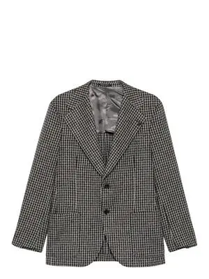 GABRIELE PASINI Houndstooth-pattern Single-breasted Blazer - Beige
