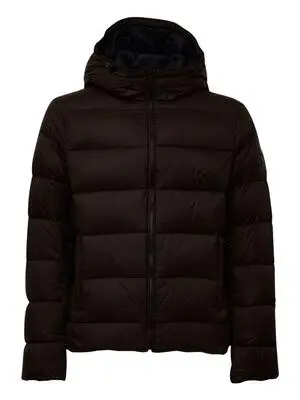 FAY Fay Double-Zip Hooded Down Jacket Brown