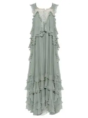 Chloé Silk Maxi Dress - Green