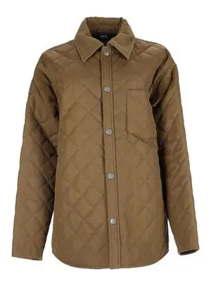 A.p.c. Quilted Button-up Shirt Jacket - Multicolour