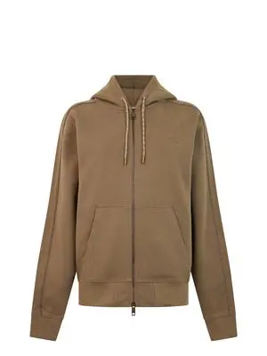 BURBERRY Men's Burberry-Style Zip Hoodie With Practical Pockets