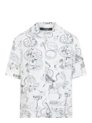 Jacquemus Jacquard Cocktail Shirt - White