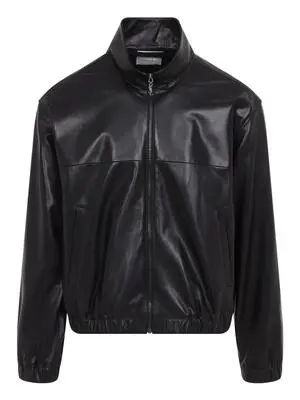 Saint Laurent Lambskin Leather Bomber Jacket - Black