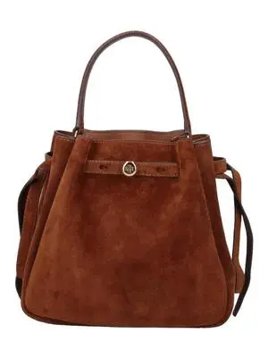 Tory Burch Tory Burch Mini Bucket Handbag With Adjustable Strap - Height 21.5 CM Brown