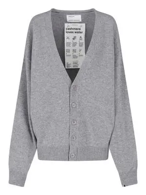 Extreme Cashmere V-neck Button-front Cardigan - Grey