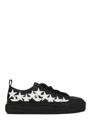Amiri Leather Star Appliqué Sneakers - Nero