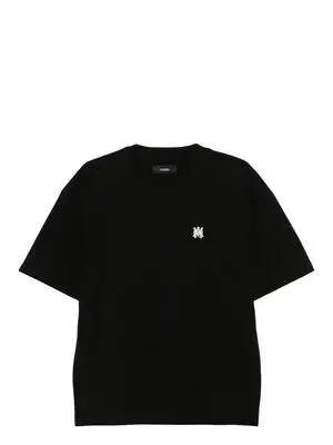 Amiri Amiri Men's Crewneck T-Shirt With Embroidered Logo Nero