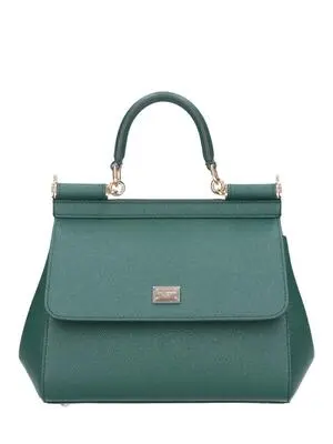 Dolce & Gabbana Dolce & Gabbana Sicily Medium Leather Handbag Green