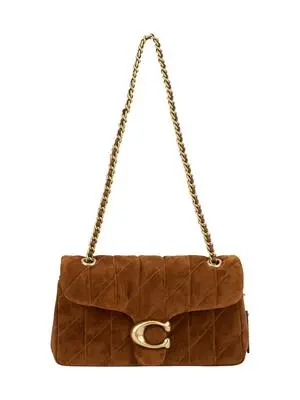 COACH Coach Tabby Mini Suede Shoulder Handbag With Chain Strap