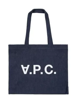 A.p.c. A. P.C. Tote Handbag With Logo, 45 X 36 X 14 Cm, 100% Cotton Denim
