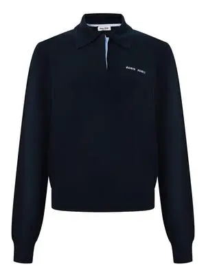 Miu Miu Cashmere Polo Shirt - Blue