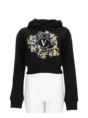 VERSACE VERSACE JEANS COUTURE Cropped Graphic Hoodie