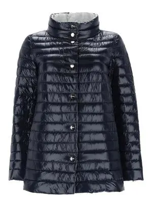 Herno HERNO Quilted Stand Collar Zip-Up Puffer Jacket Blue