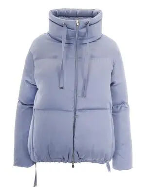 Herno HERNO Quilted Stand Collar Zip-Up Puffer Jacket Celeste