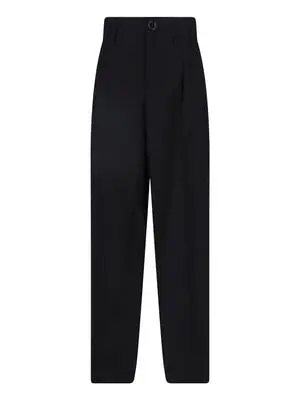 AMI Paris High-waist Tailored Trousers - Black