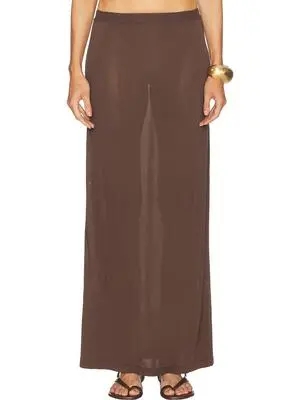 SRG Emersyn Knit Skirt In Brown - Coffee