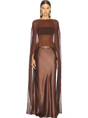 SRG Benny Cape In Brown - Coffee