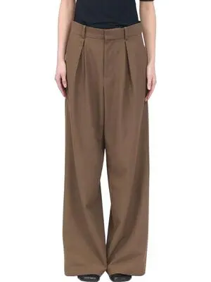 MAISON MARGIELA MM6 Maison Margiela Wide-Leg Wool-Blend Trousers Brown