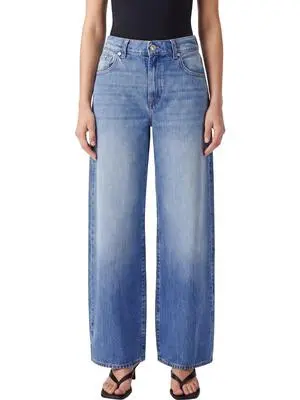 7 For All Mankind Wide Leg Jeans - Blue
