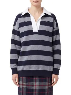 N° 21 N° 21 Striped Sweatshirt Grey